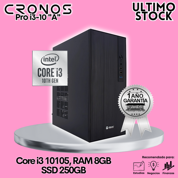 Ultimo Stock: Solo CPU CRONOS Pro i3-10 "A", RAM 8GB, SSD 250GB ...