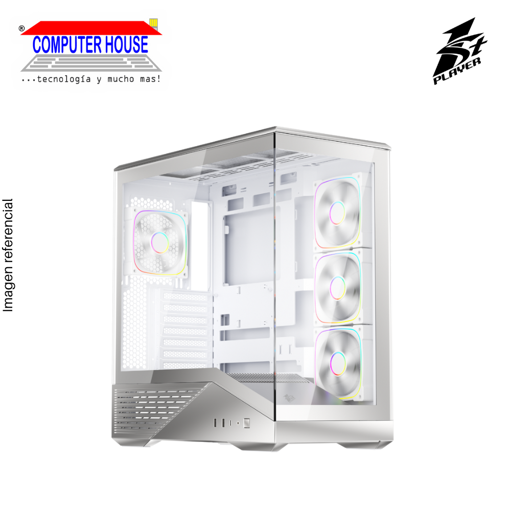 Case 1St Player T3 Black, MESH PANEL, X4 FAN ARGB 12CM – Computer House