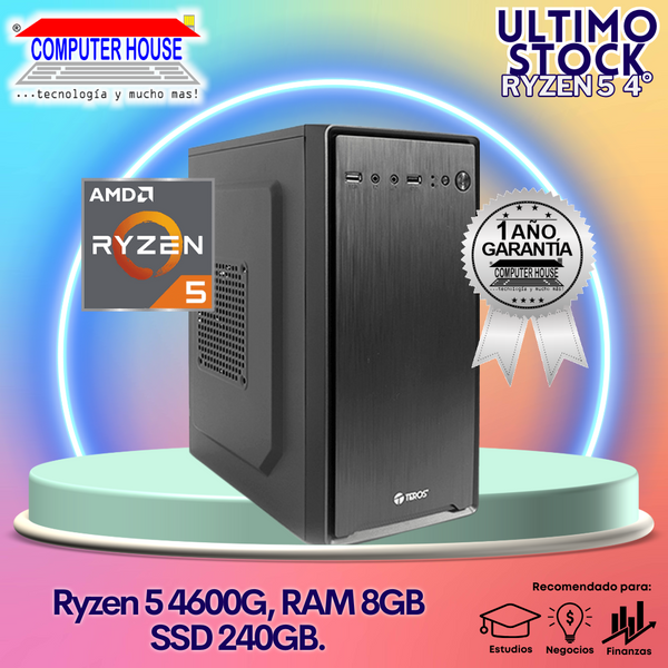 Ultimo Stock: CPU Ryzen 5 4600G "A", RAM 8GB, SSD 250GB. – Computer House