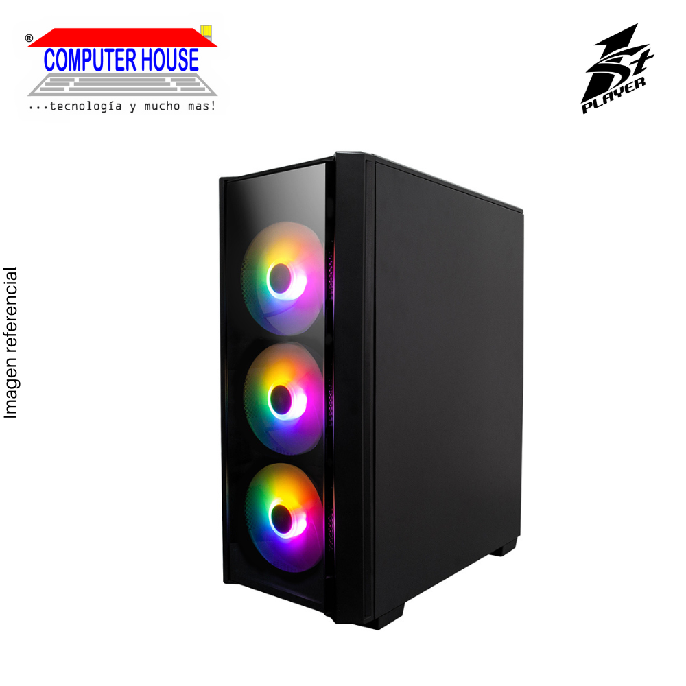 Case 1St Player V4G FIRE DANCING, Liquid Cooling Support (Fans are opt ...