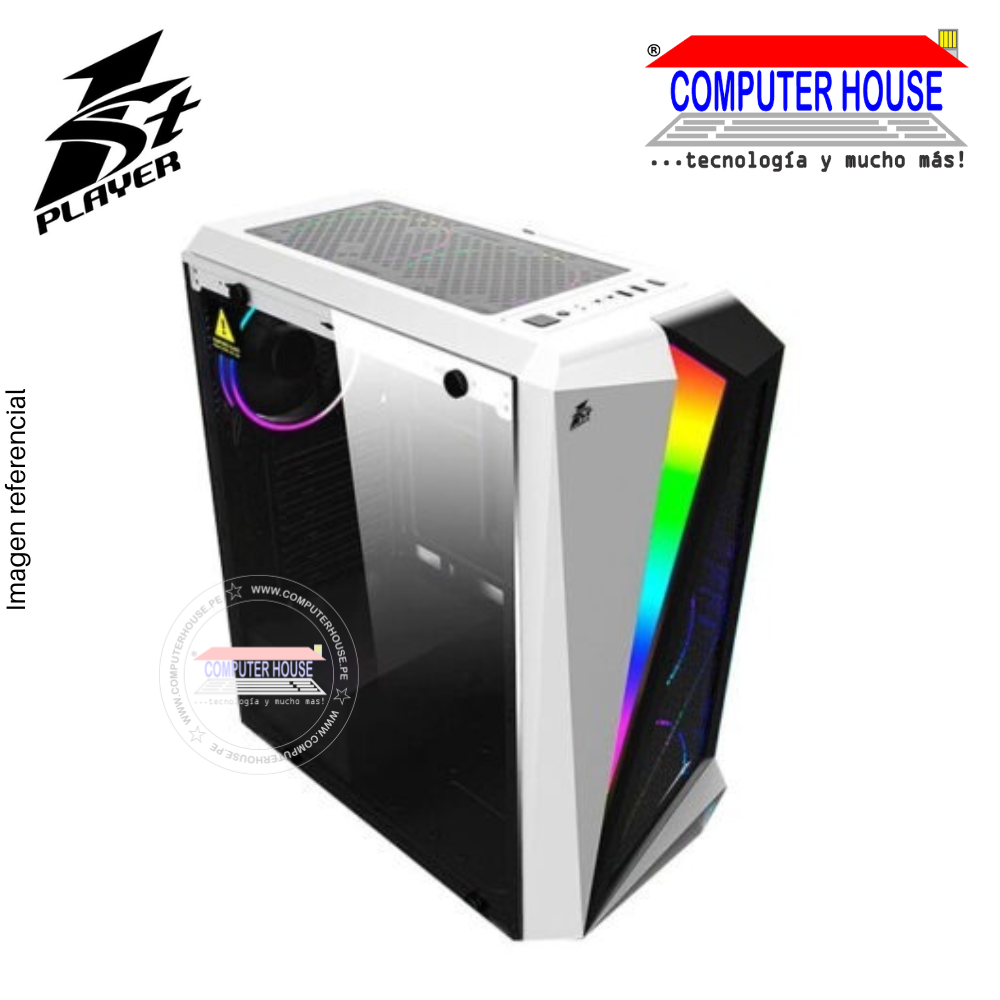 Case 1St Player R5, White, NO POWER, transparent side, RGB. – Computer ...