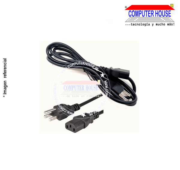 Cable de poder para PC genérico, Power, 1.2 metros. – Computer House