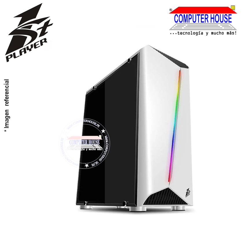 Case 1St Player R3, White, WITHOUT SOURCE, transparent side, RGB ...